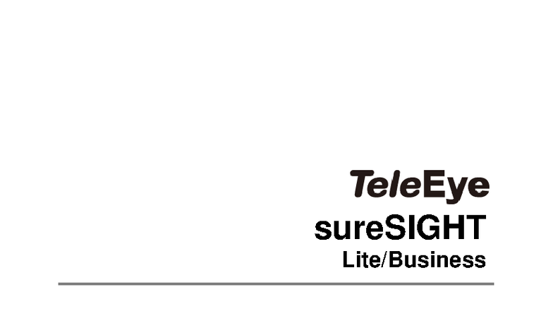 TeleEye sureSIGHT User Manual: Comprehensive Guide and Features - Studocu
