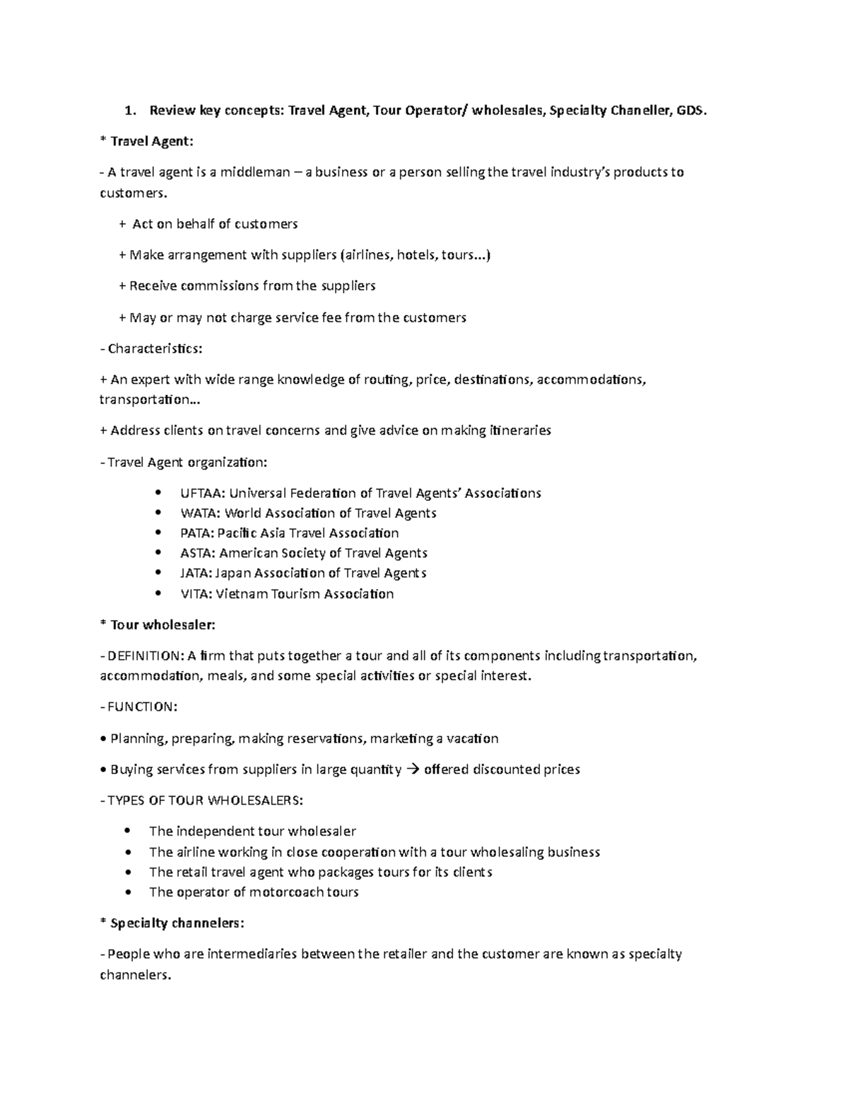 Revised Title: ITT-6 - Tutorial 6: Travel Agents, Tour Operators, and ...