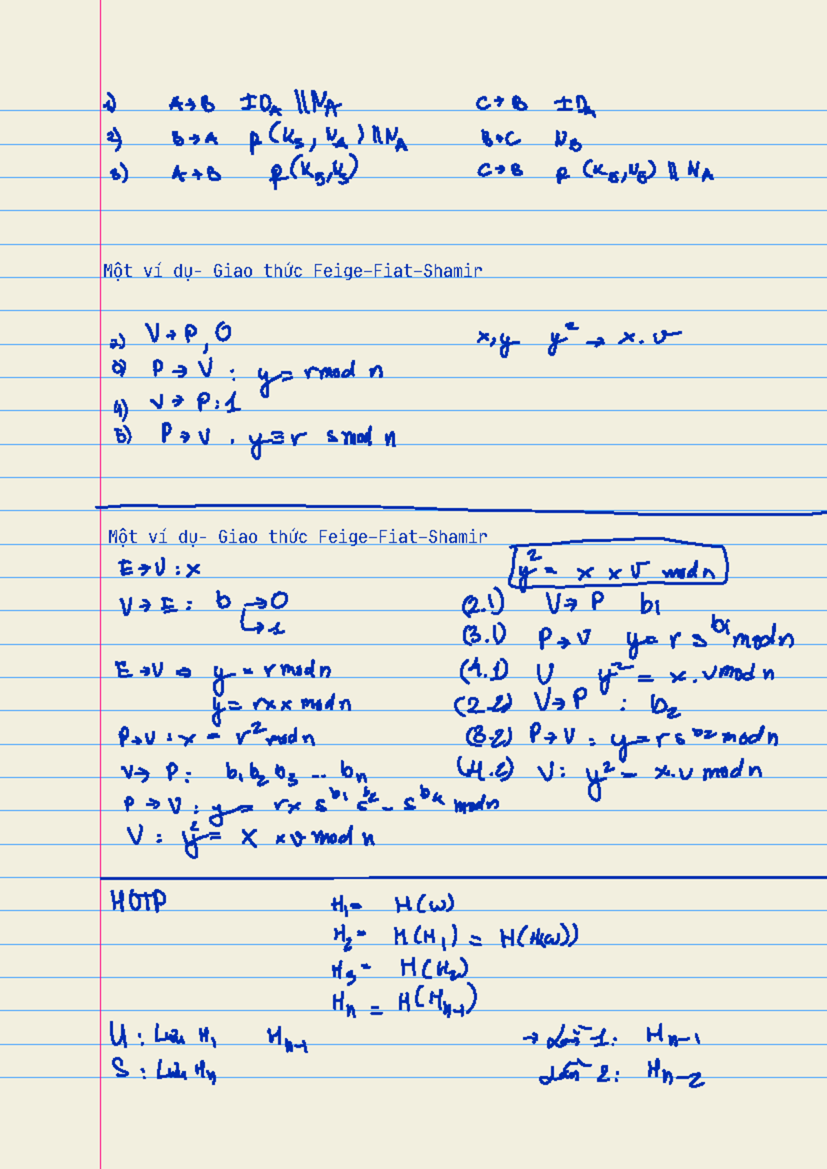 Bai5 Annotated - Feige-Fiat-Shamir Example Study Notes - Studocu