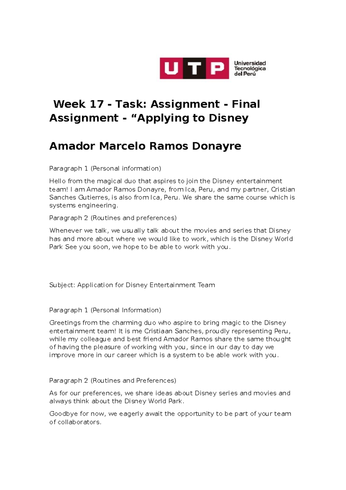 Week 17 - para todo - Week 17 - Task: Assignment - Final Assignment ...