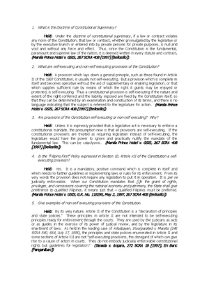 Self executing or non self executing - Fundamental Law Of The ...