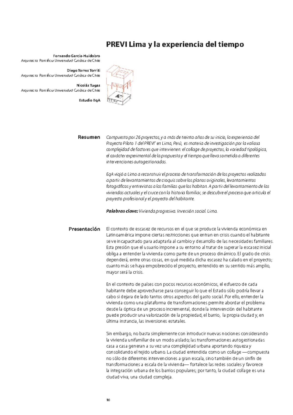 Previ - PREVI Lima y la experiencia del tiempo Compuesto por 26 ...