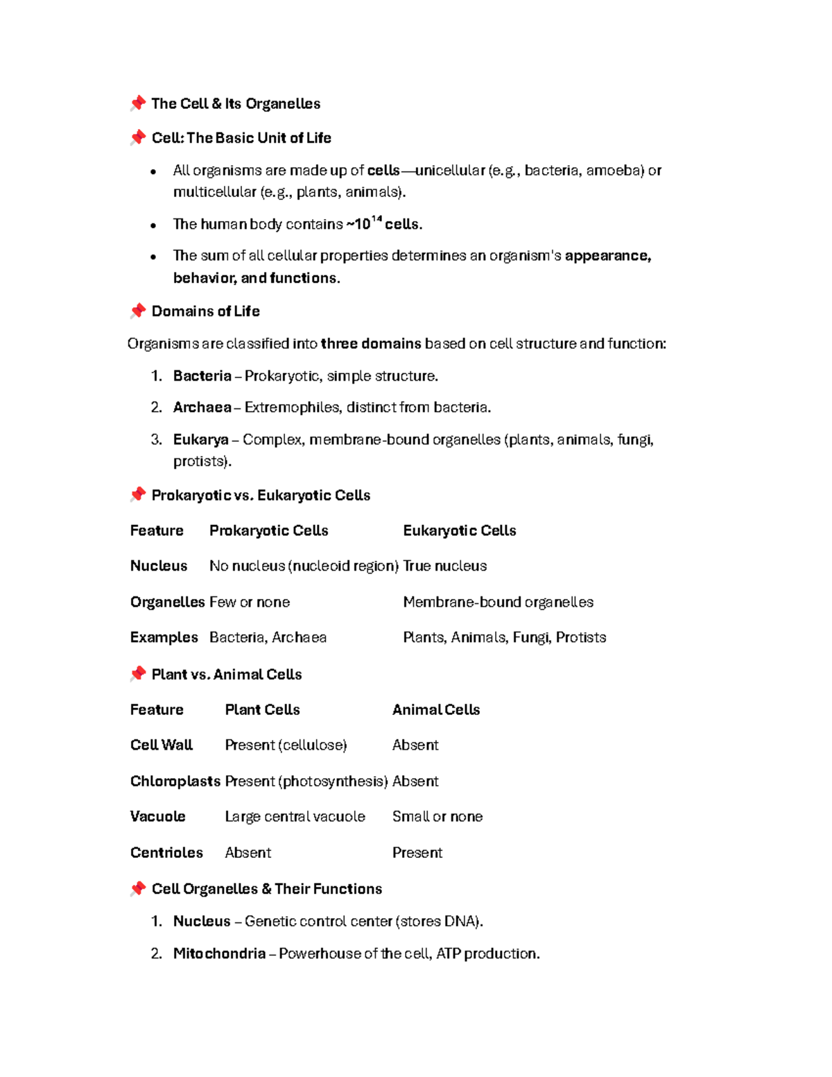 Cell Biology: Understanding Organelles and Their Functions (BIO101 ...