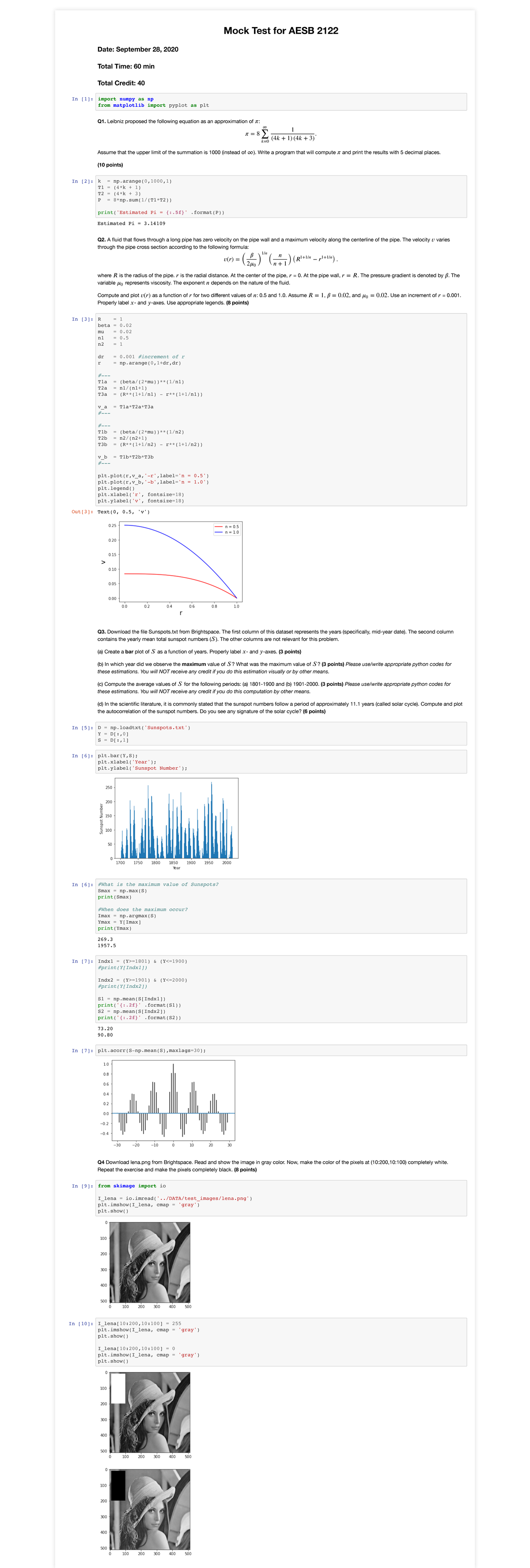 Mock Test-Solution - python mock test solved - Signals and Systems with ...