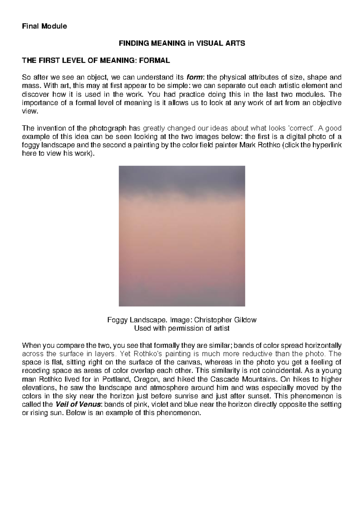 Reading Visual Arts Final - Final Module FINDING MEANING in VISUAL ARTS ...