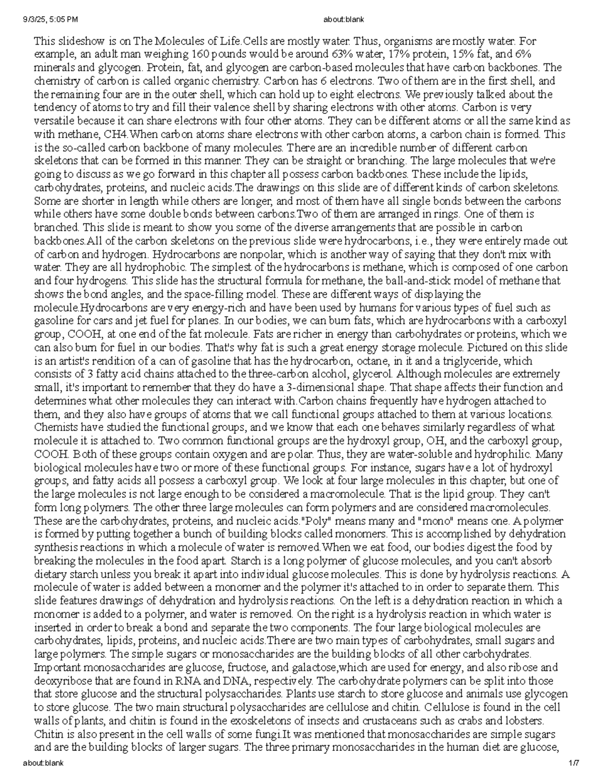 Biomolecules Overview: Carbs, Proteins & Nucleic Acids (BIO 101) - Studocu