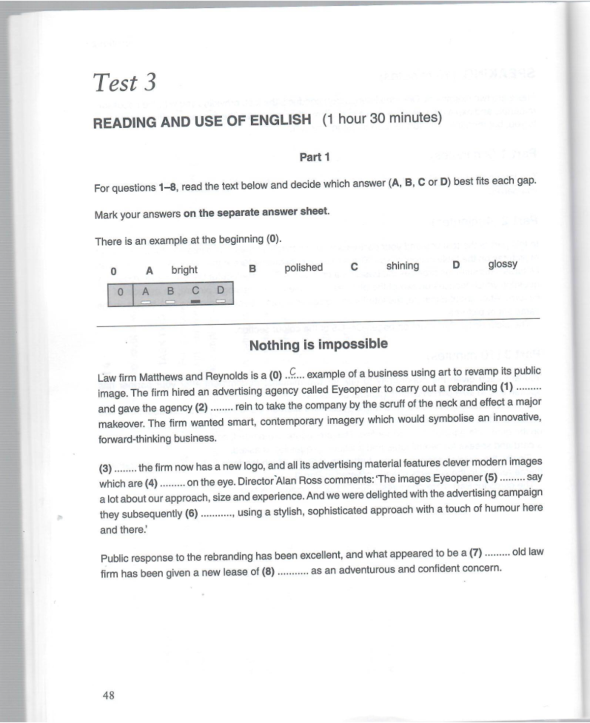 C2 Exam Practice: UOI Reading & Listening Preparation Guide - Studocu