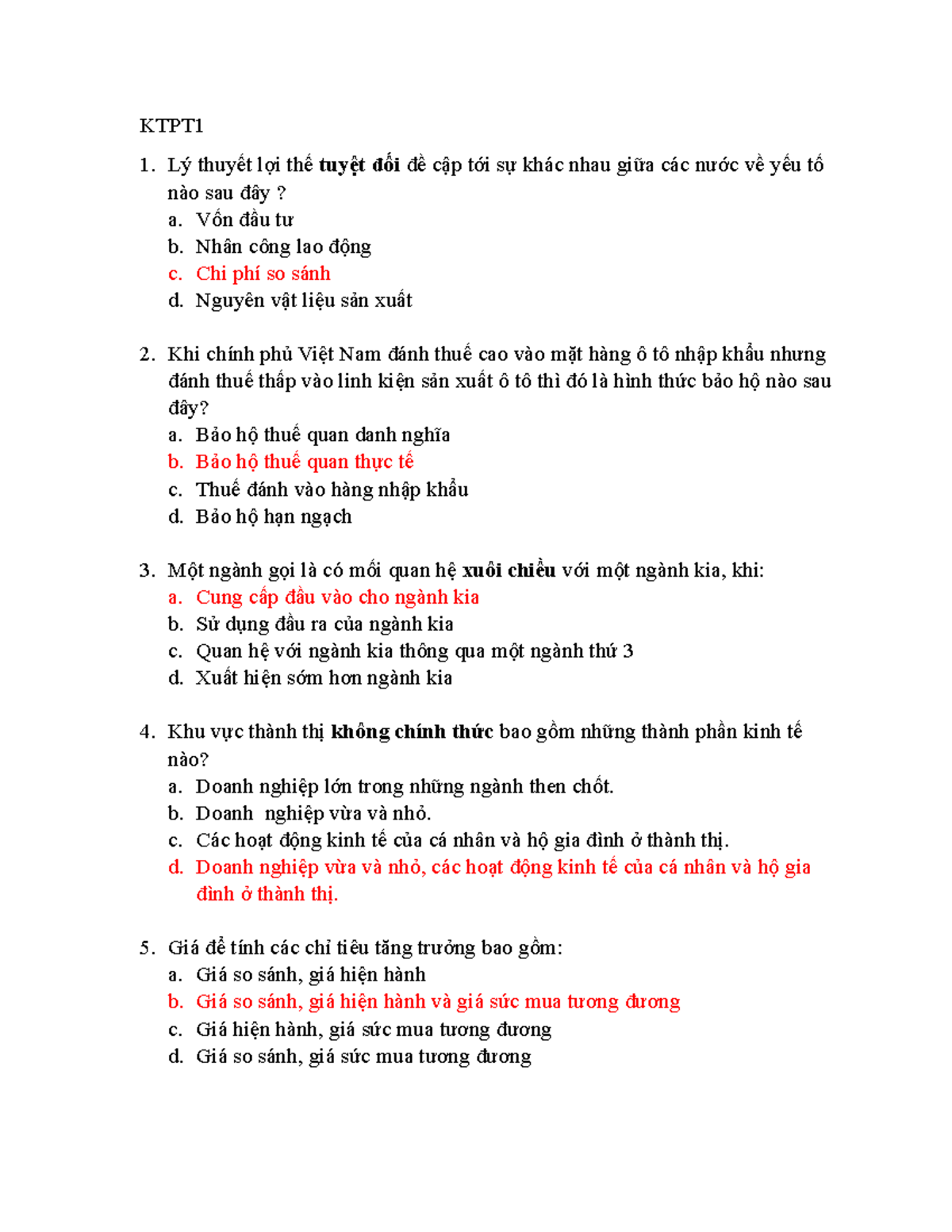 KTPT - Lý thuyết và Khái niệm trong Kinh tế Phát triển 1 - Studocu