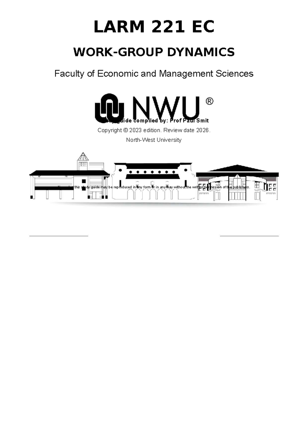 LARM 221: Dynamics Study Guide - Faculty of Economic and Management ...