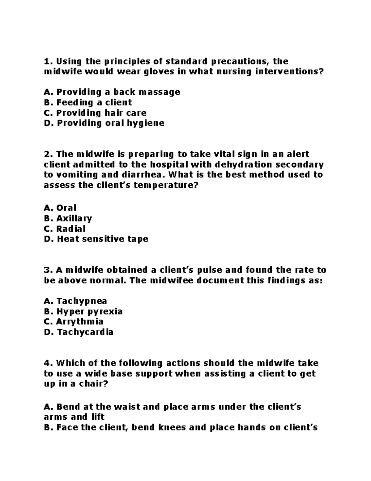 206461434 Fundamentals of Health Care 50 Items - 1. Using the ...