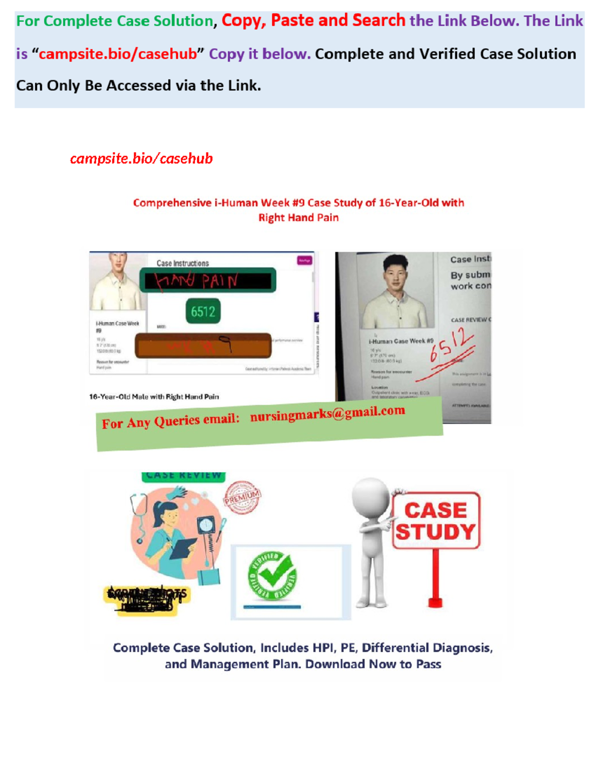 Comprehensive i-Human Case Study: Week 9 - Right Hand Pain Analysis ...