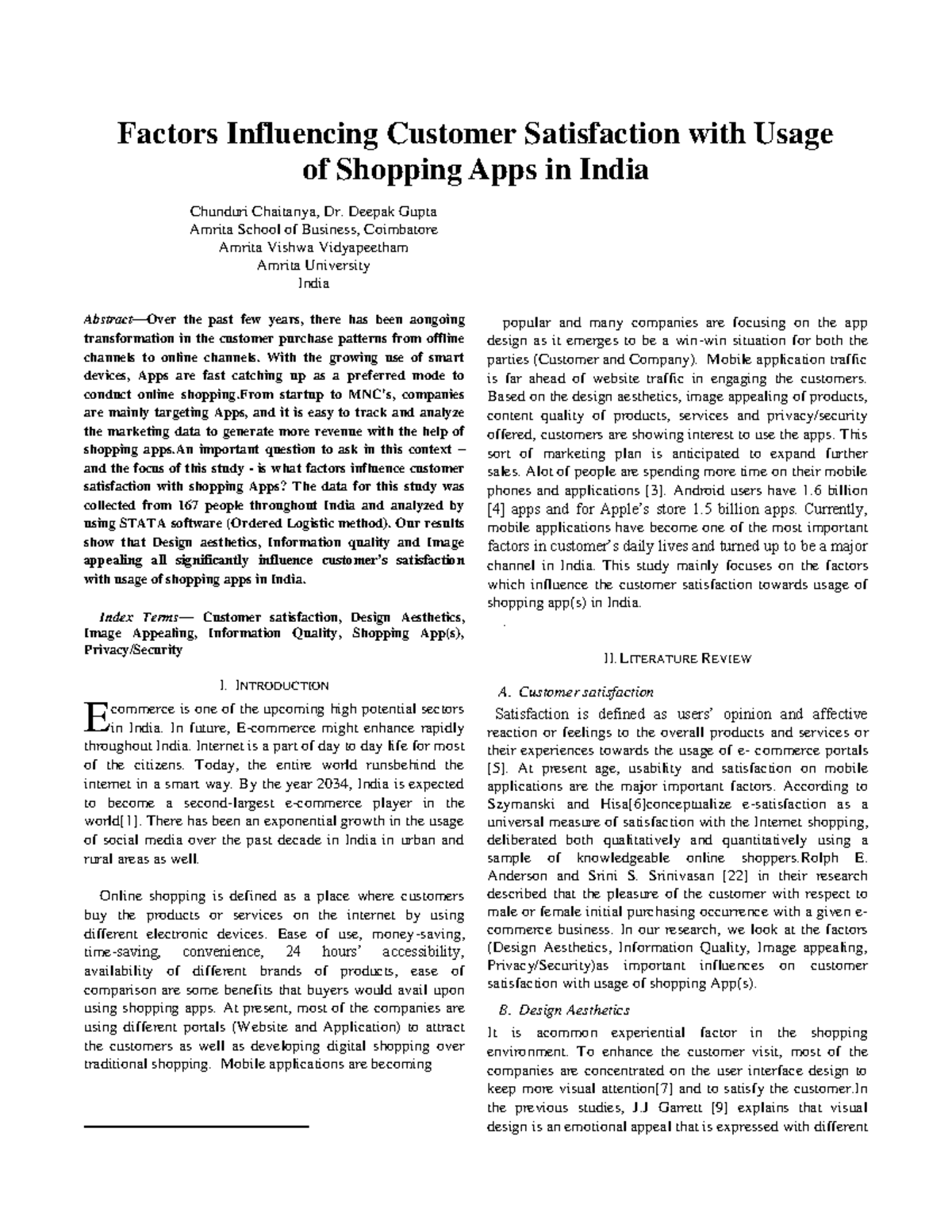 Factors Influencing Customer Satisfaction in Shopping Apps: India Study ...