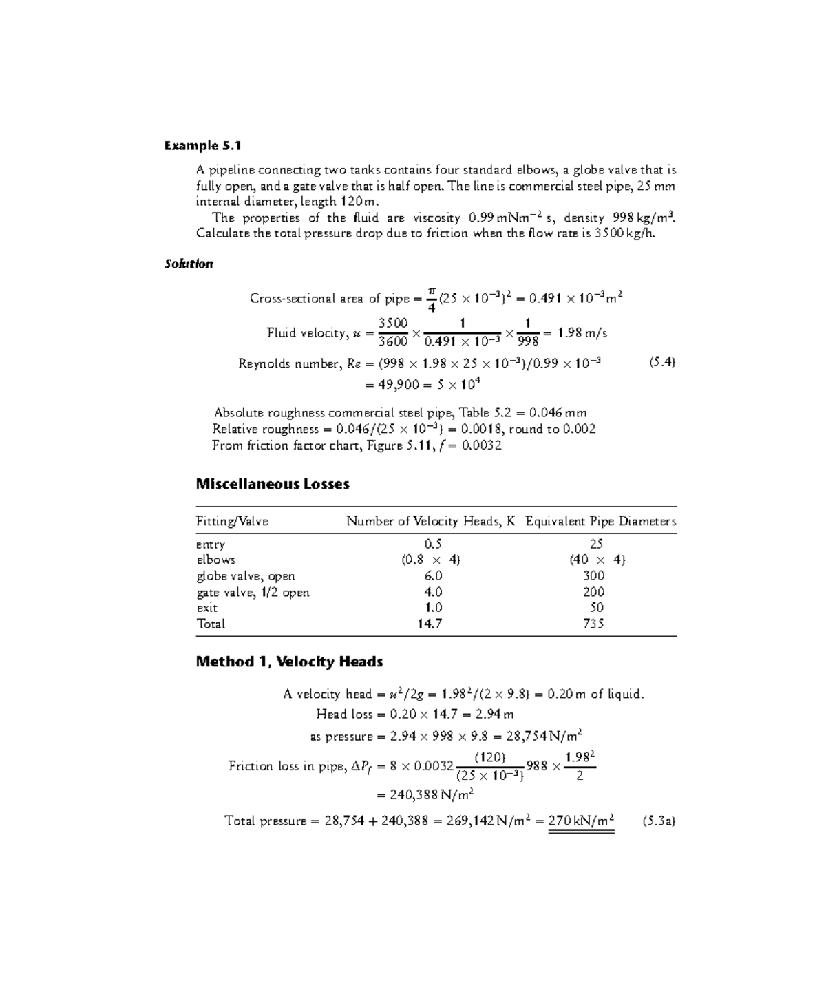 Chemistry - Chemical Engineering 30: Pressure Drop & Pumping ...