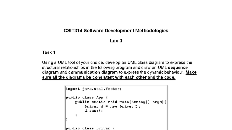 CSIT314 Lab 3: UML Diagrams for Software Development Task - Studocu
