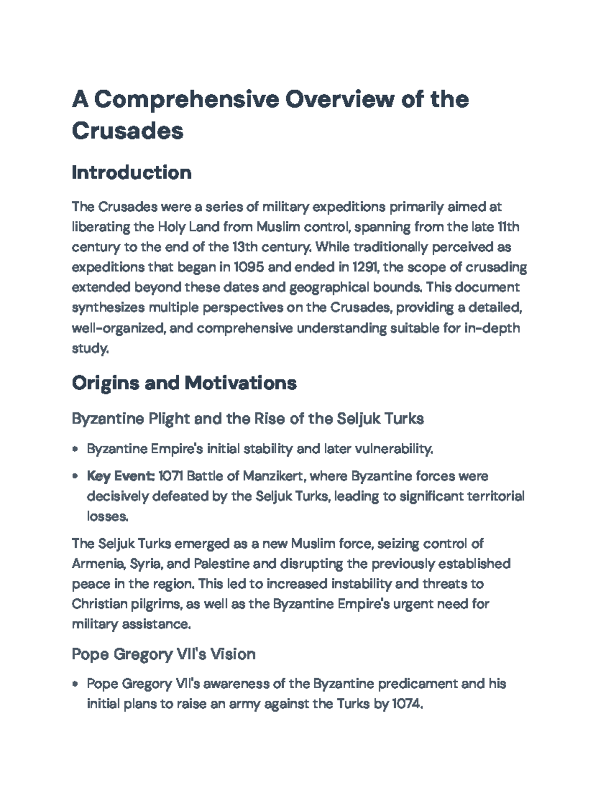 A Comprehensive Overview of the Crusades: Historical Insights and ...