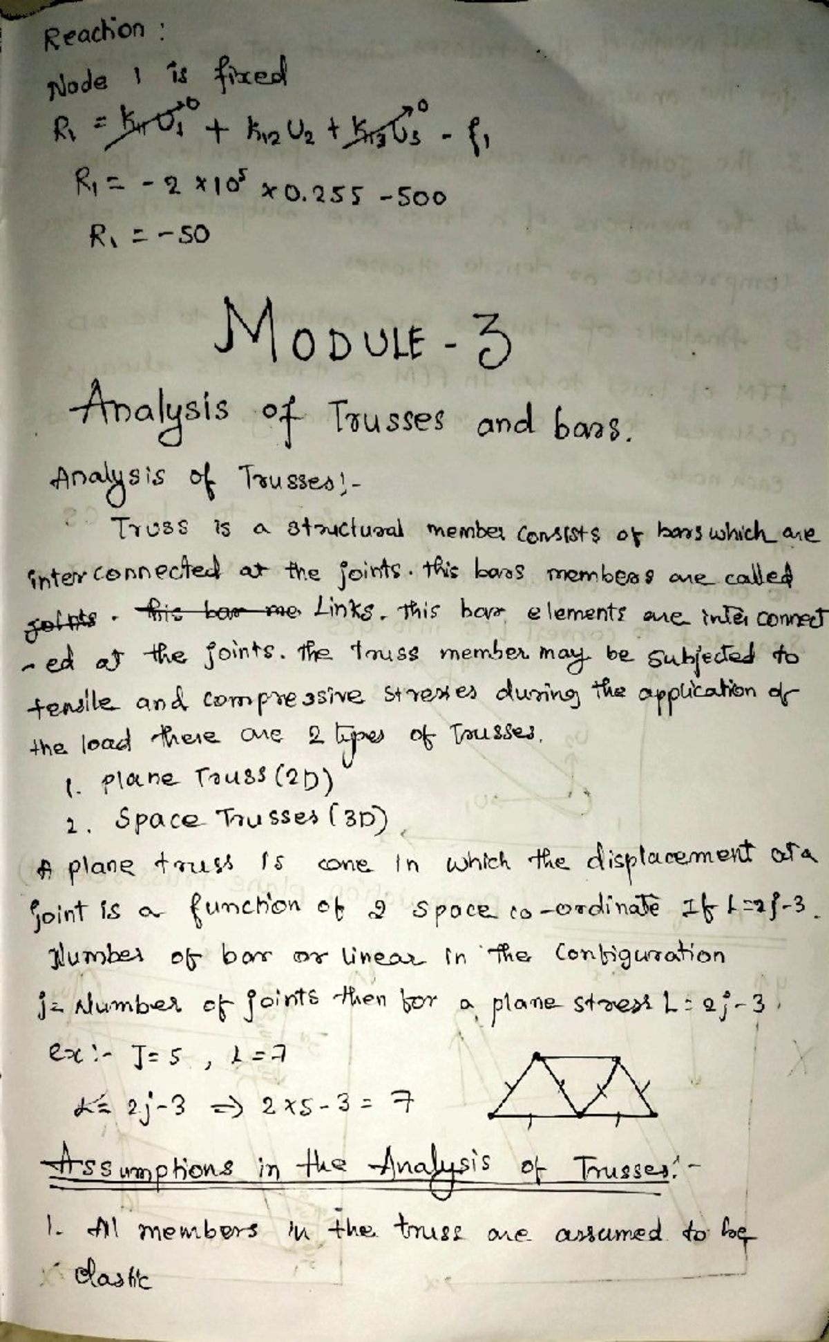 Analysis of Trusses and Beams: FEM Notes for M3, M4 & M5 - Studocu