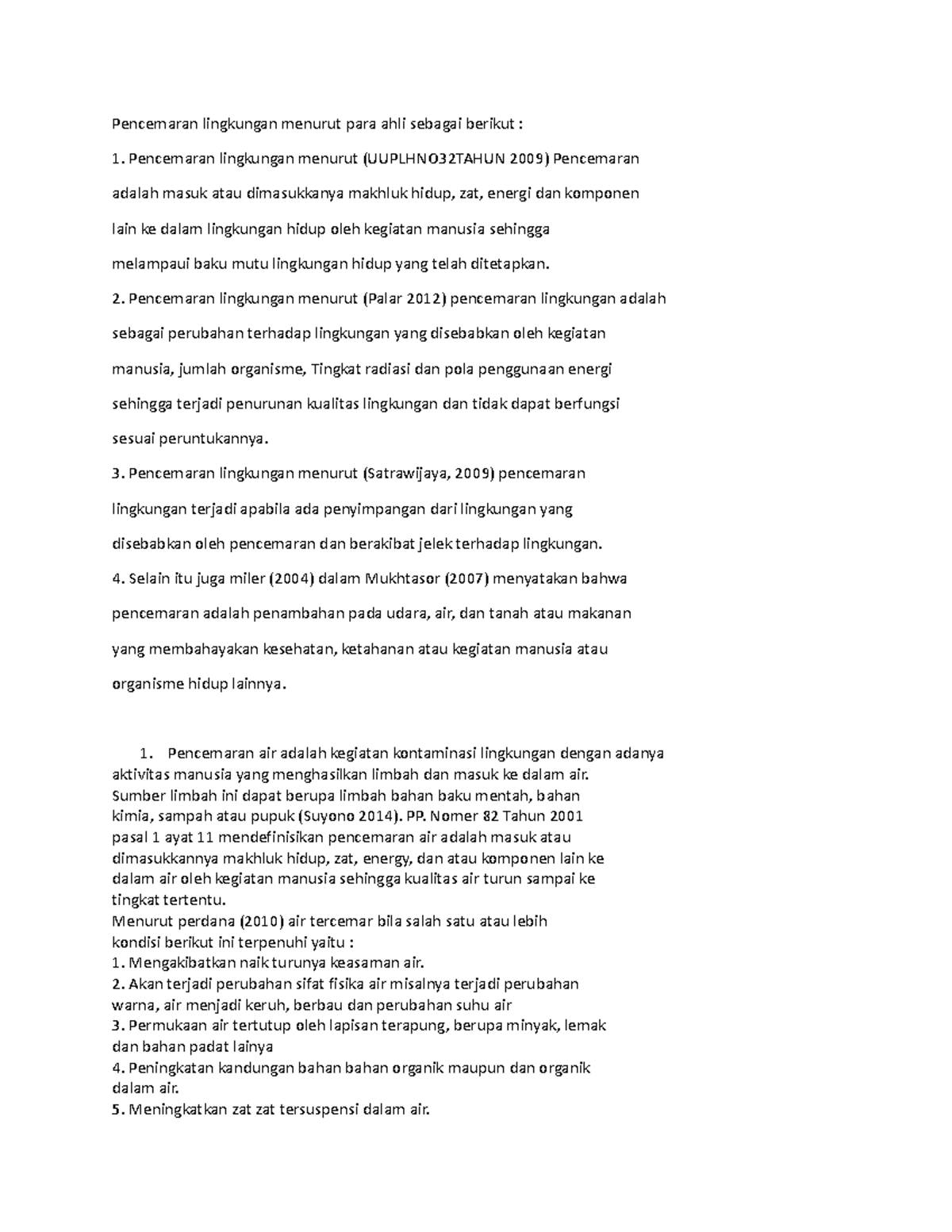 Materi Presentasi Pencemaran Lingkungan: Definisi dan Dampaknya - Studocu