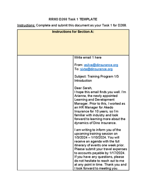 RRM3 D268 Task 2- attempt 4 - RRM3 D268 Task 2 TEMPLATE Instructions ...