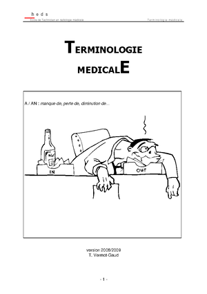 Correction td 2 vocabulaire - EXERCICES DE VOCABULAIRE MEDICAL ...