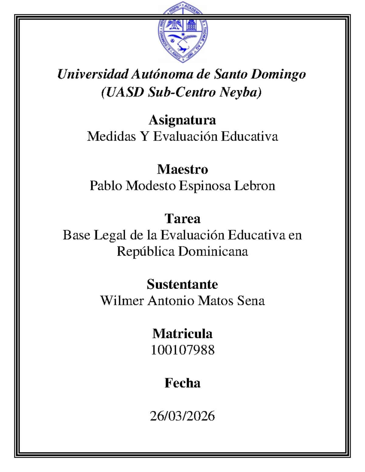 Base Legal de la Evaluación Educativa en RD - Análisis y Propuestas ...