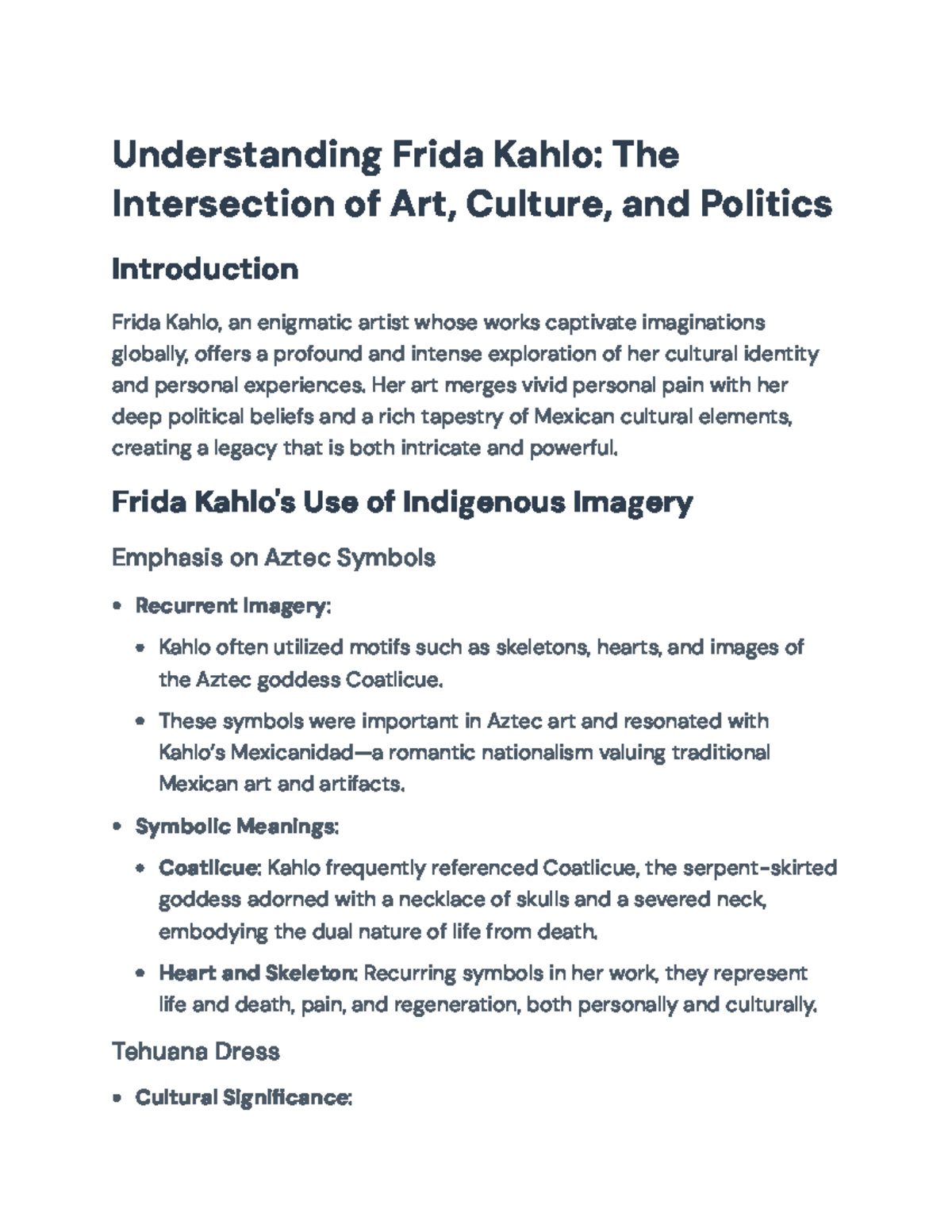Frida Kahlo: Art, Identity, Politics, and Feminist Legacy Analysis ...