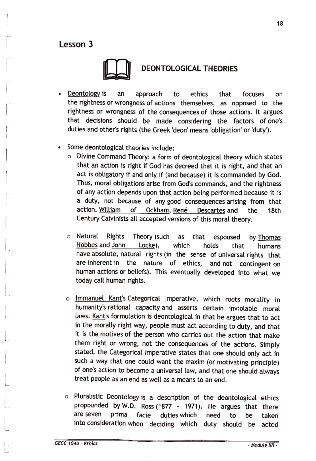 Ethics Module Three Lesson Three - Computer Science - Studocu