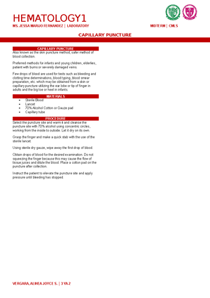 Hemoglobin Determination Transes - HEMATOLOGY MS. JESSA MARIJO ...