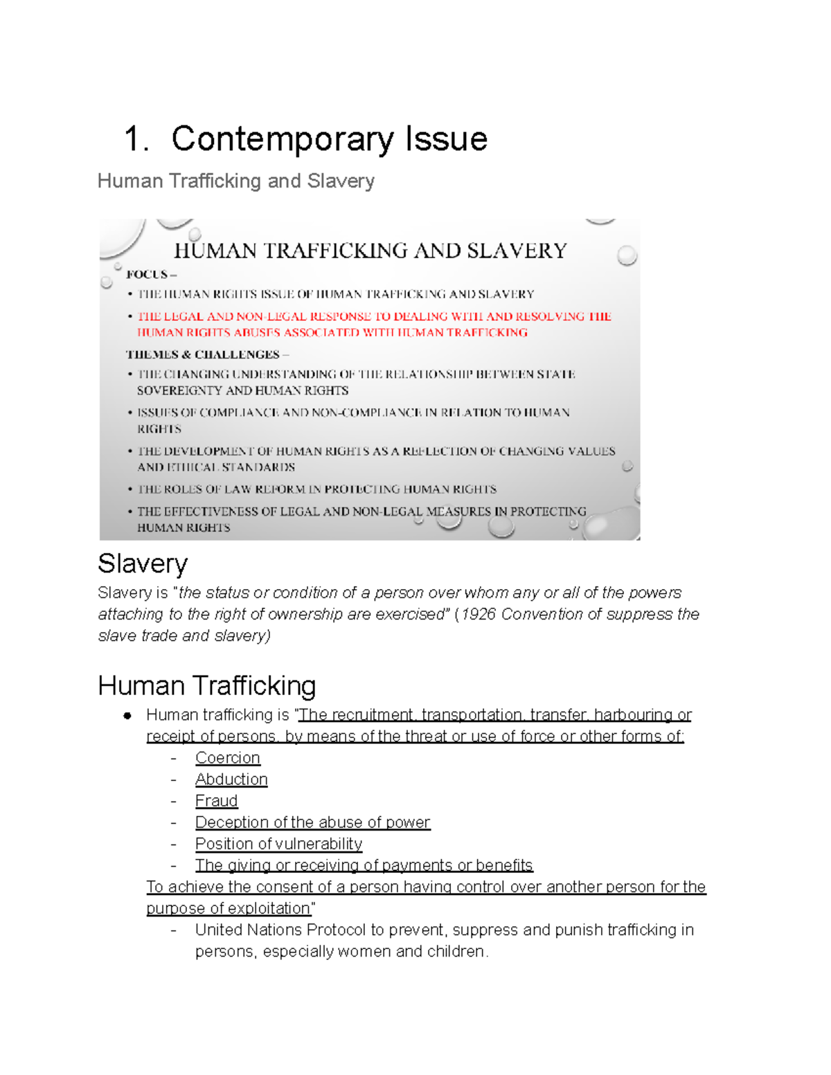 HSC Legal Studies: Contemporary Issues in Human Trafficking & Slavery ...