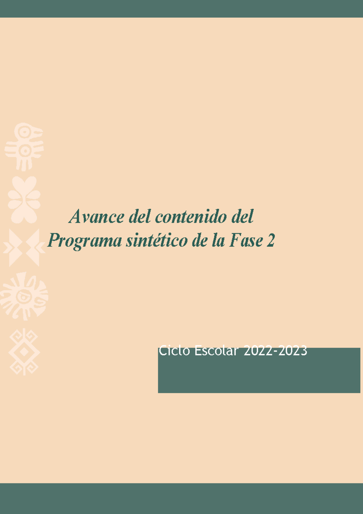 Programa Sintético Fase 2: Aprendizajes y Contenidos 2022-23 - Studocu