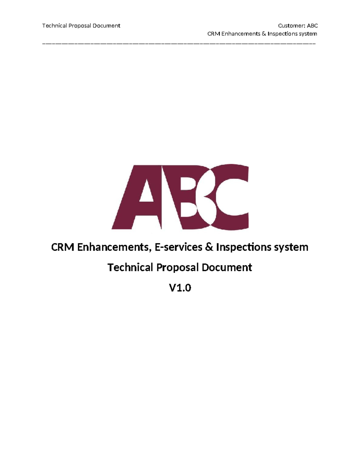ABC - CRM Inspections System and E-services Portal v 0 - CRM ...
