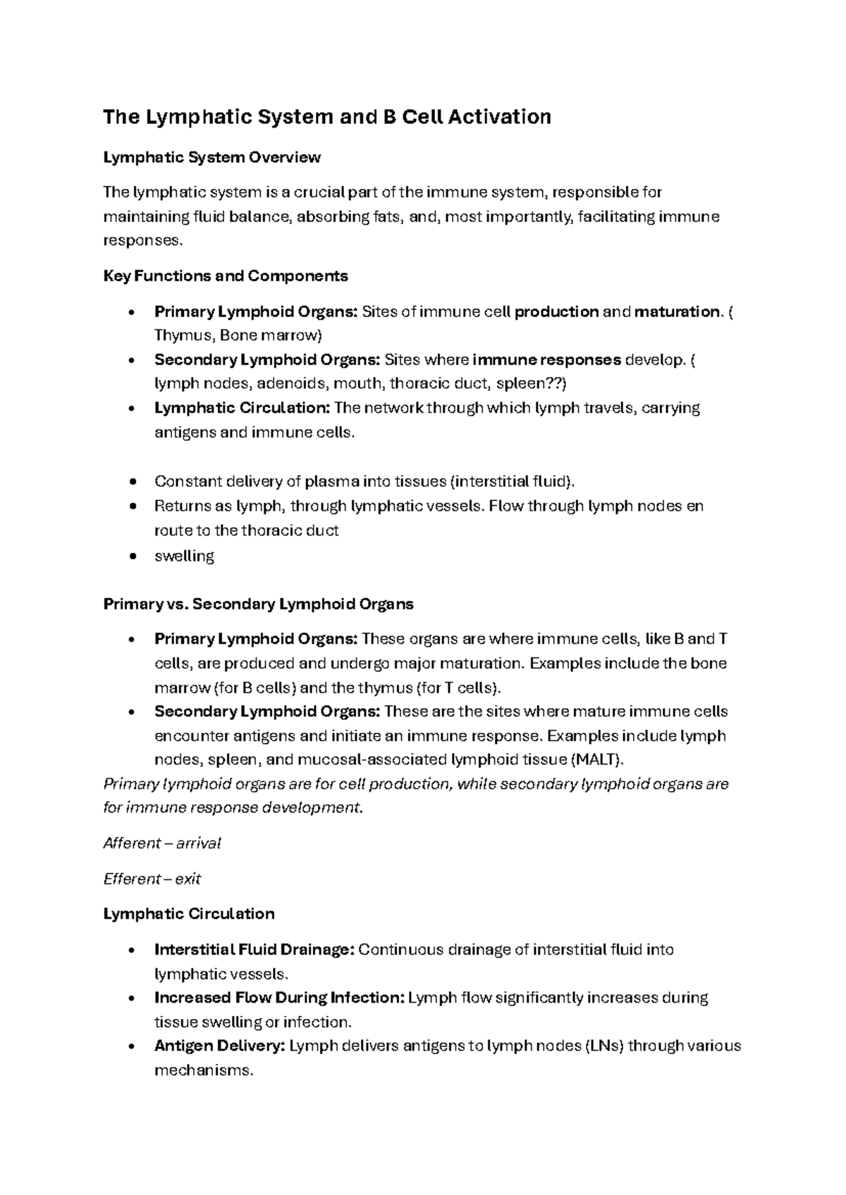 Cell Activation & the Lymphatic System: Key Functions and Processes ...