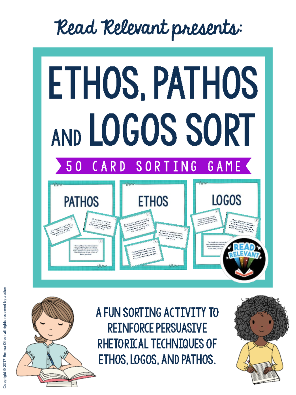 Ethos, Pathos, and Logos Rhetorical Appeals Sort Activity (50 Cards ...