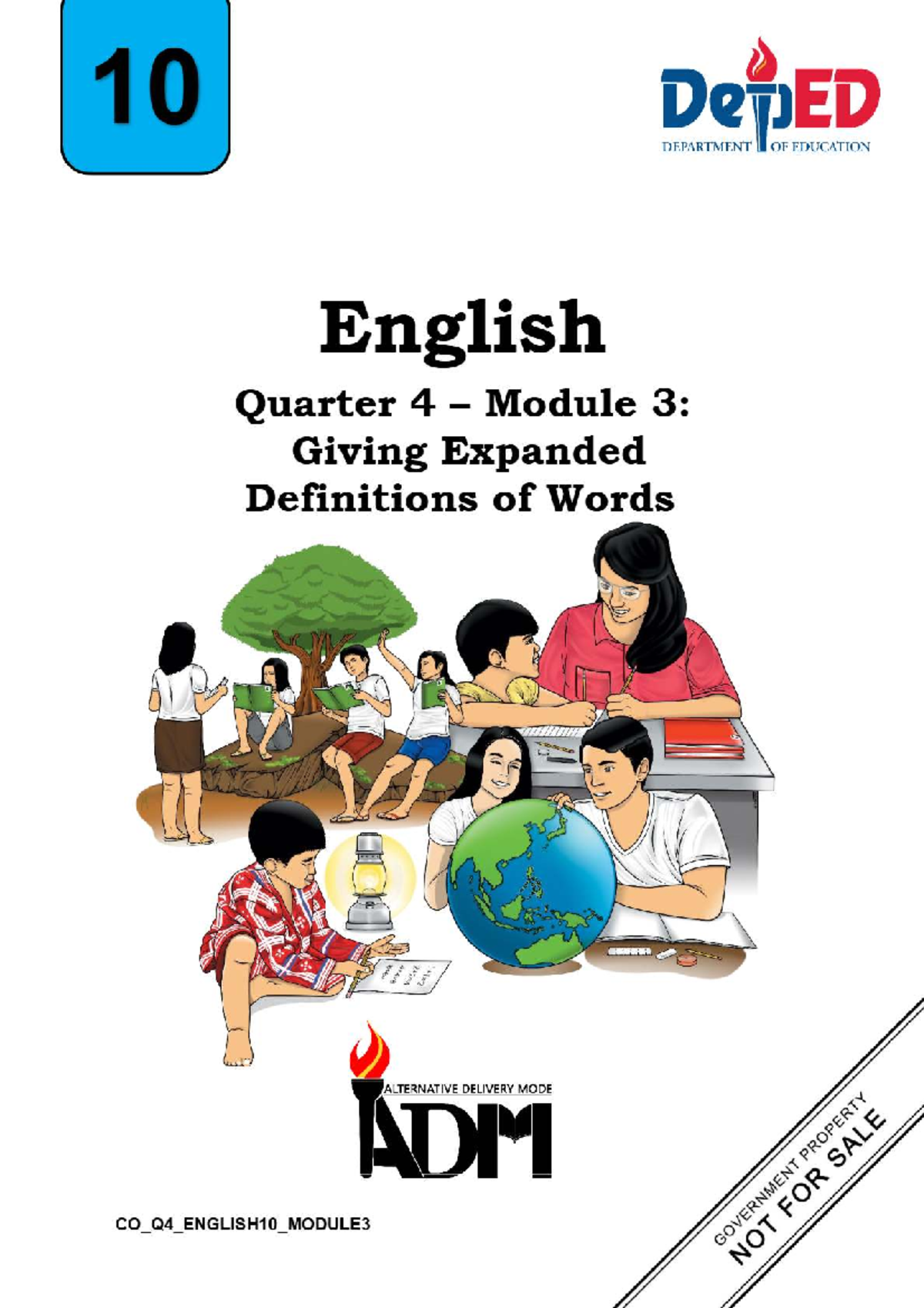 English 10 Quarter 4 Module 3: Expanded Definitions of Words - Studocu