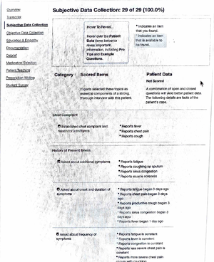 Shadow Health Focused Exam: Community Acquired Pneumonia - Overview ...