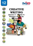 493130356 Creative Writing Q2 Module 5 - CREATIVE WRITING Quarter 2 ...