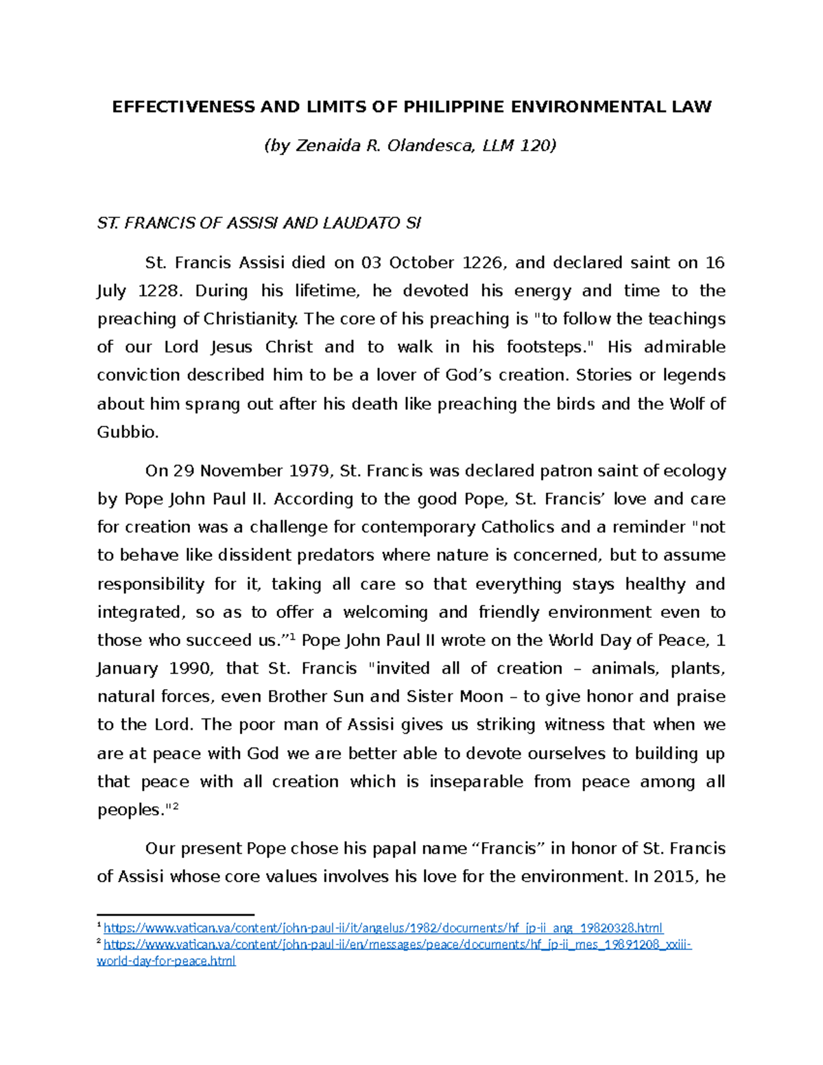 EFFECTIVENESS AND LIMITS OF PHILIPPINE ENVIRONMENTAL LAW (LLM 120) - Studocu