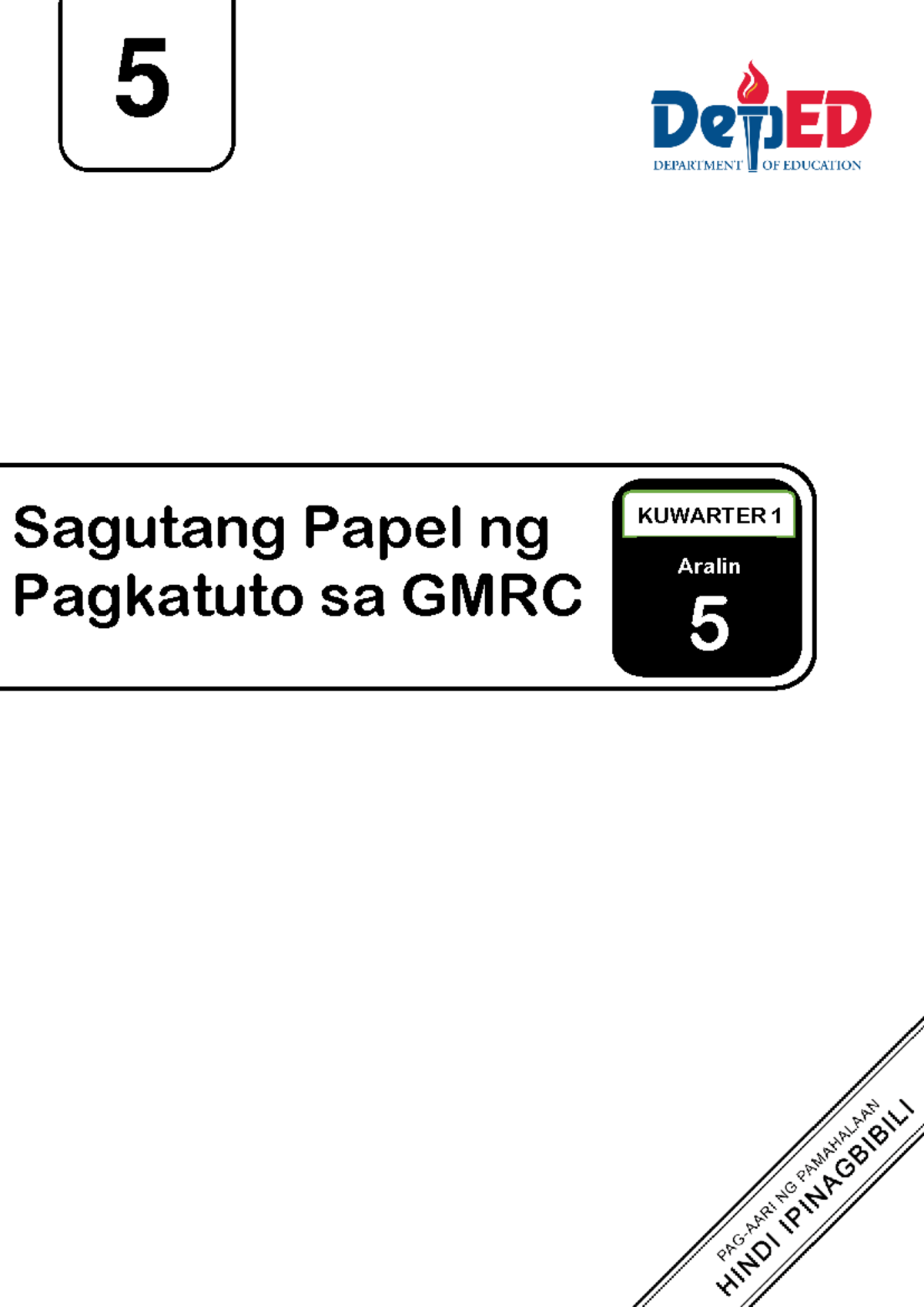Q1 LAS GMRC 5: Aralin 5 - Mga Sariling Tungkulin sa Batas Trapiko - Studocu