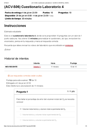 (ACV-S07) Práctica calificada 2 - QUÍMICA GENERAL - (ACV-S07) Práctica calificada 2 Fecha de ...