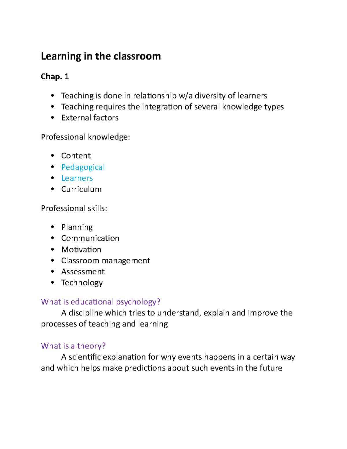 EDPS 362 chap 1-4 - Lecture notes 1,2,3,4 - Learning in the classroom ...