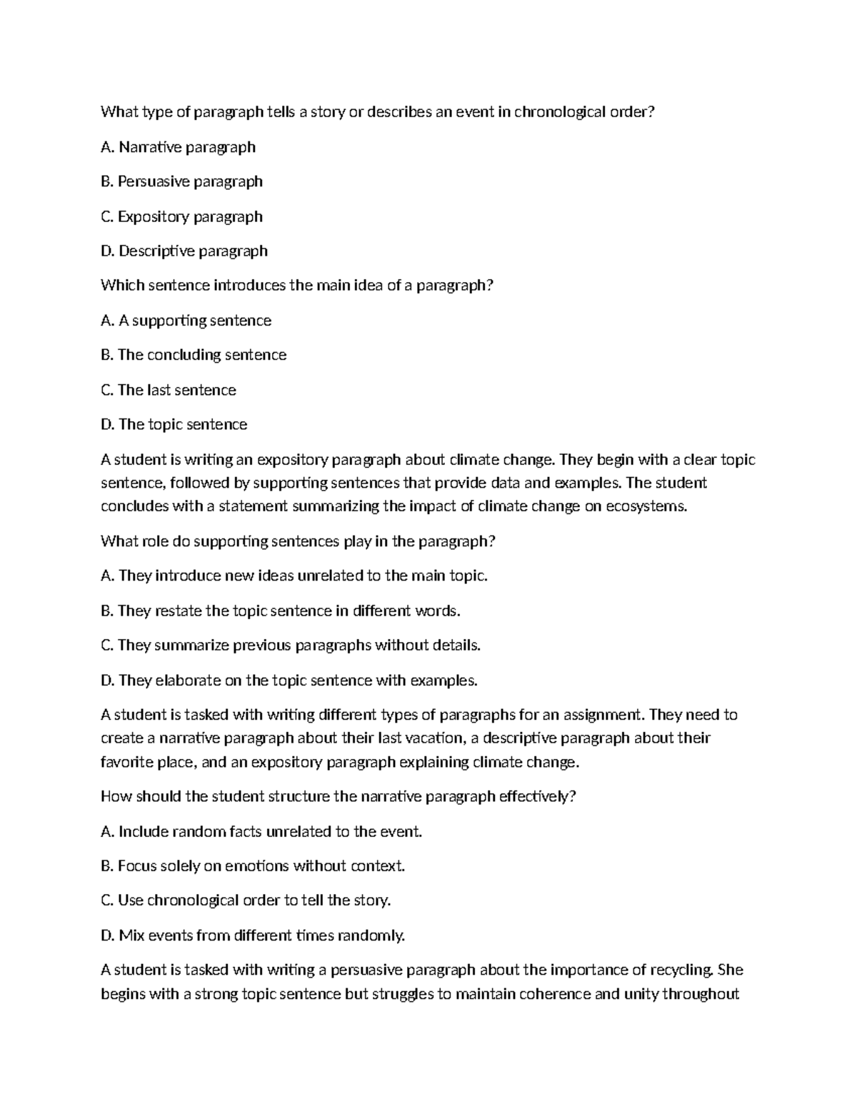 Types of Paragraphs: Narrative, Expository, and Descriptive Insights ...
