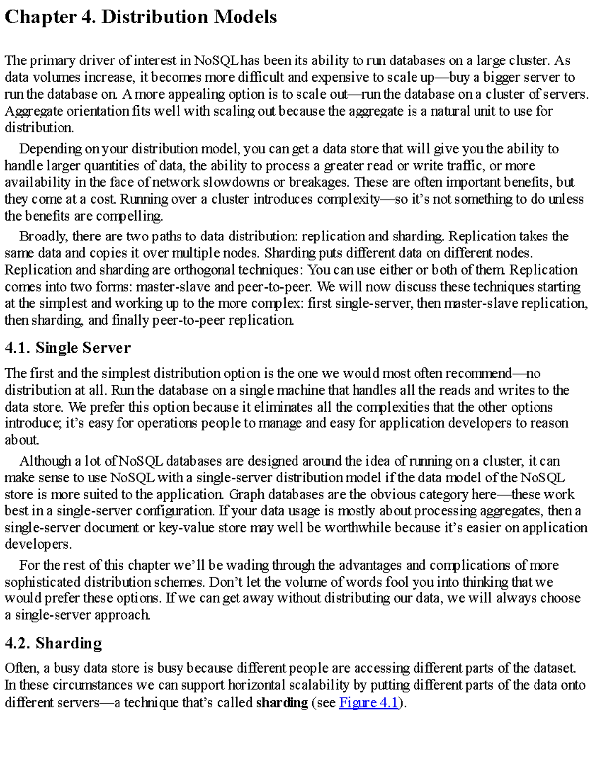 Chapter 4: Distribution Models and Consistency in NoSQL Databases - Studocu