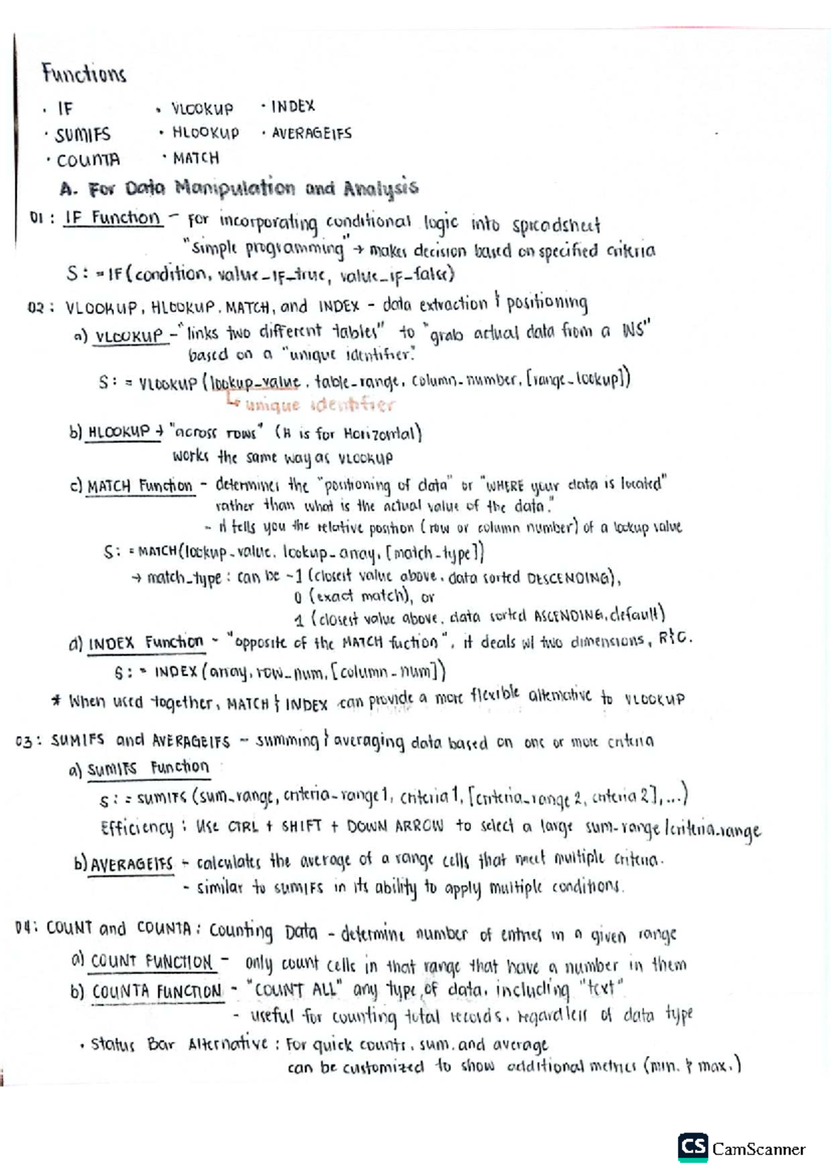 Data Manipulation Techniques: IF, VLOOKUP, SUMIFS, and More (DTA 01 ...