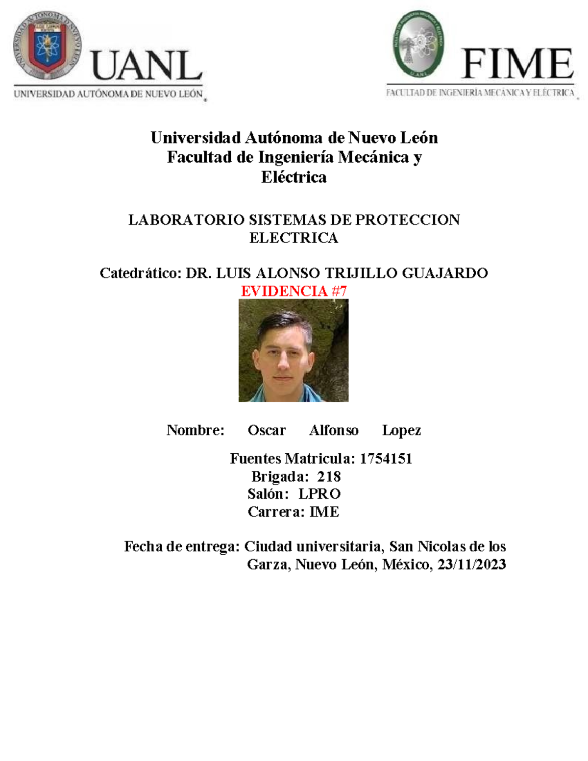 E7 1754151 - Informe sobre Sistemas de Protección Eléctrica en ...