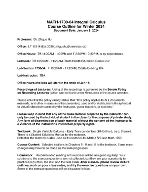 Integral - A foundational understanding of Calculus I and II is ...