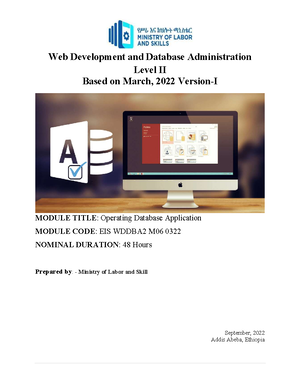 M07-Recording Client Support Requirements - Web Development and Database Administration Level II ...