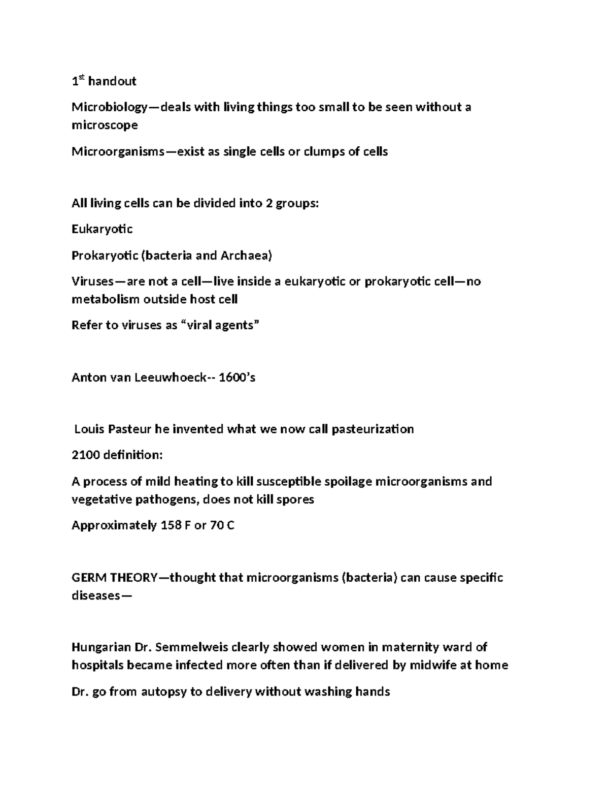 Microbiology Overview: Key Concepts & Figures (BIO 2100) - Studocu