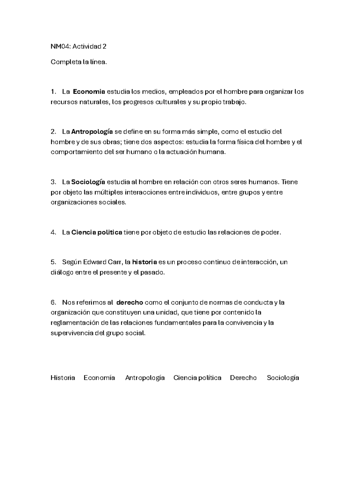 NM04: Actividad 2 - Estudio de Ciencias Sociales y Derecho - Studocu