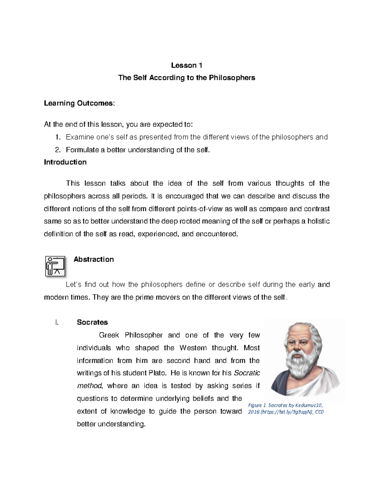 Lesson 1: Understanding the Self through Philosophy - UTS - Studocu