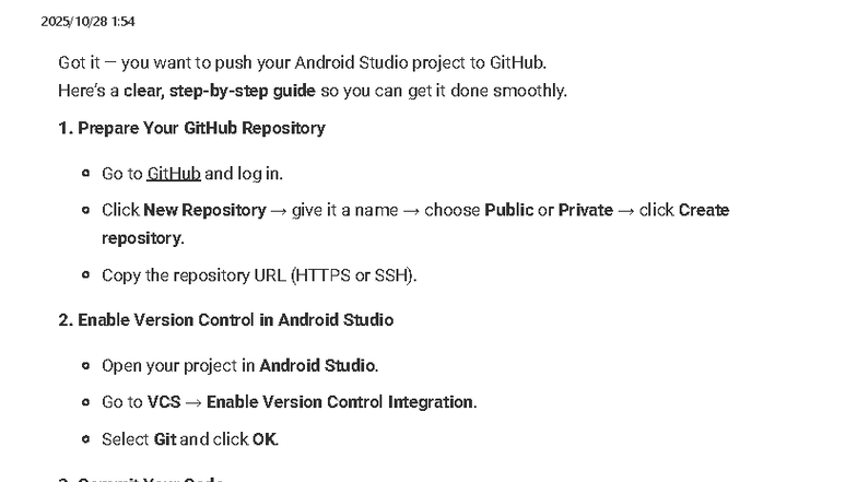 How to Push Your Android Studio Project to GitHub: A Step-by-Step Guide - Studocu