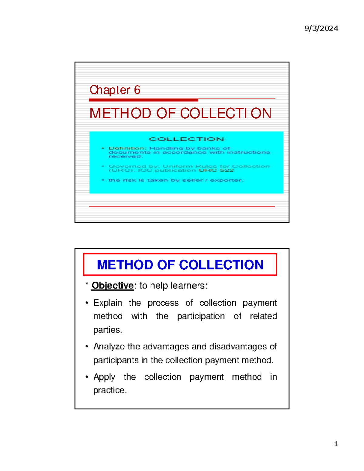 Method of Collection ttqt - Chapter 6 METHOD OF COLLECTION METHOD OF ...
